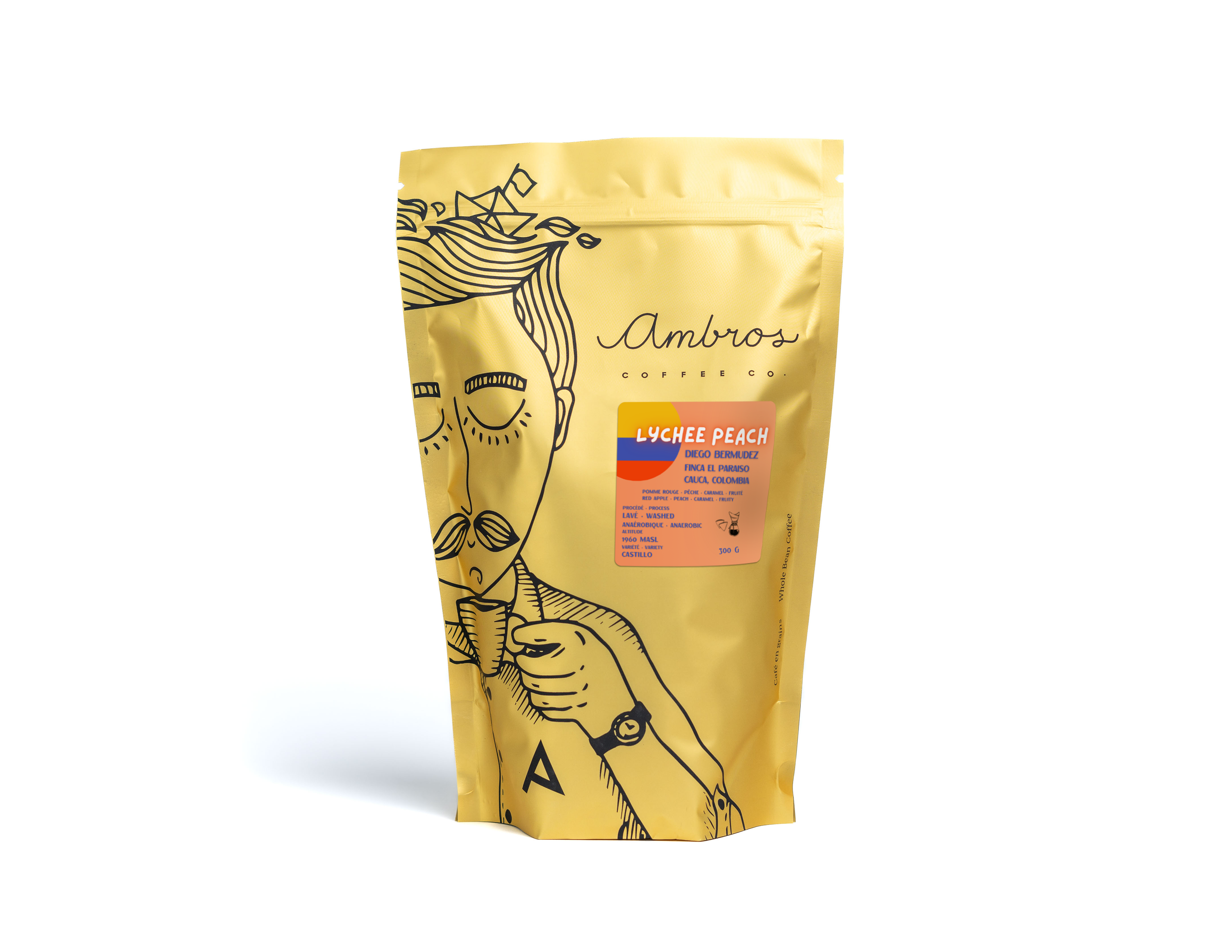 COLOMBIA / Lychee Peach Anaerobic (Single Estate) – Ambros Coffee Roasters
